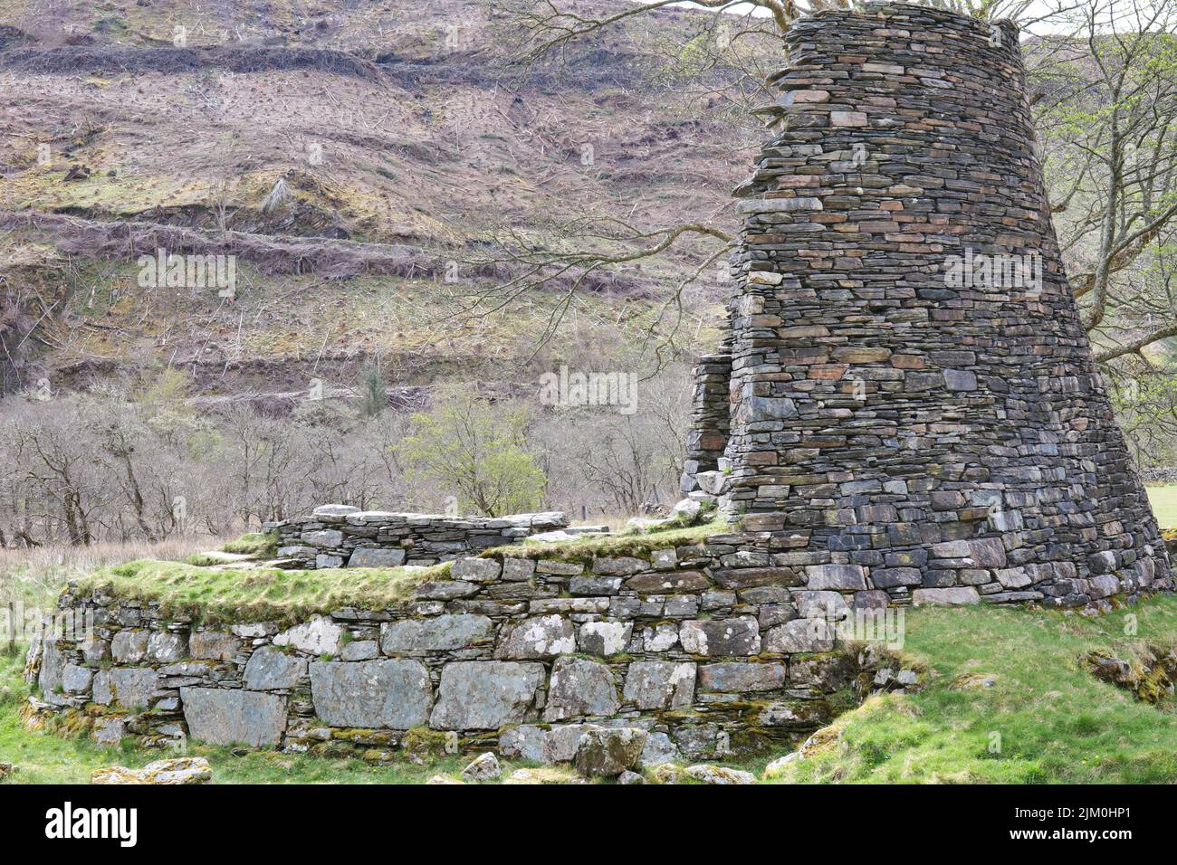 The iron age Dun Telve Broch near Glenelg in Scotland in spring Stock ...