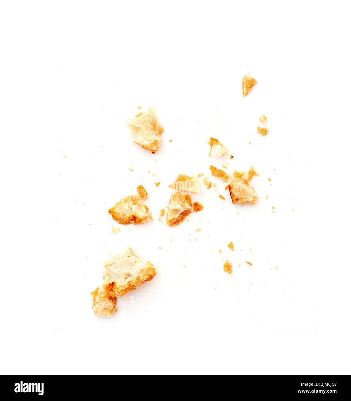 Dried crispy crumbs of white bread isolated on white Stock Photo - Alamy