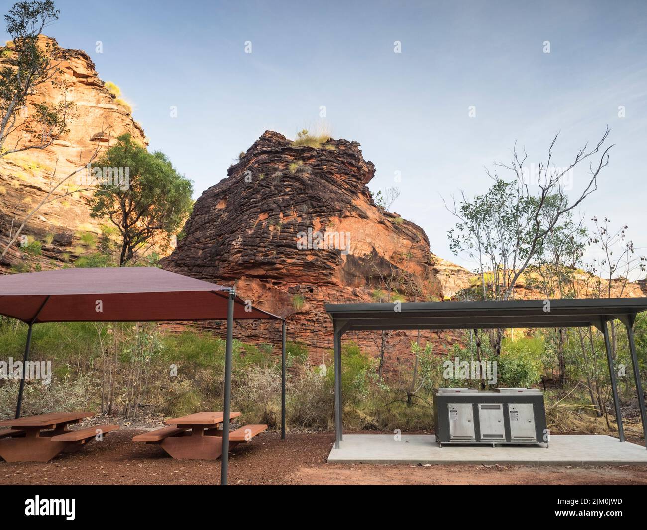 Picnic facilities among the sandstone and congolmerate sedimentary ...