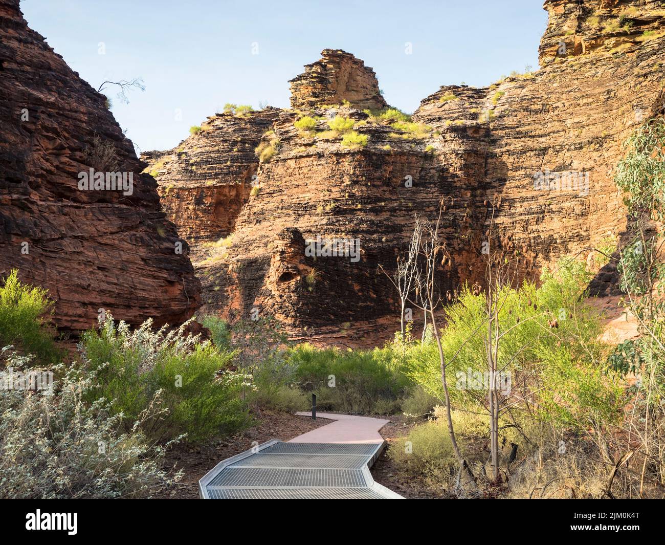 Modern walking tracks through the sandstone and congolmerate ...