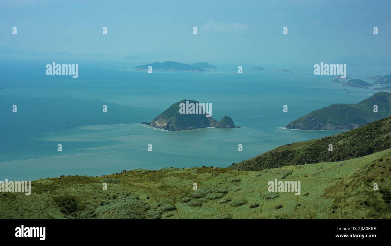 An aerial view of an island in the sea Stock Photo - Alamy