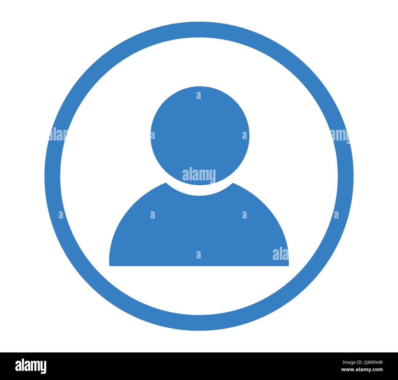 Isolated blue user icon vector. Concept of identification and social ...