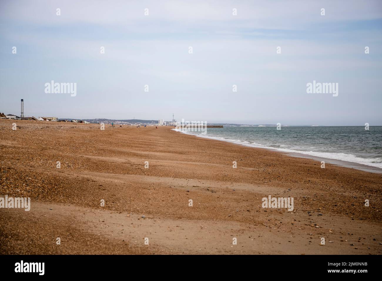 Beautiful sandy view of Shoreham Beach, Shoreham-by-Sea, England, UK ...