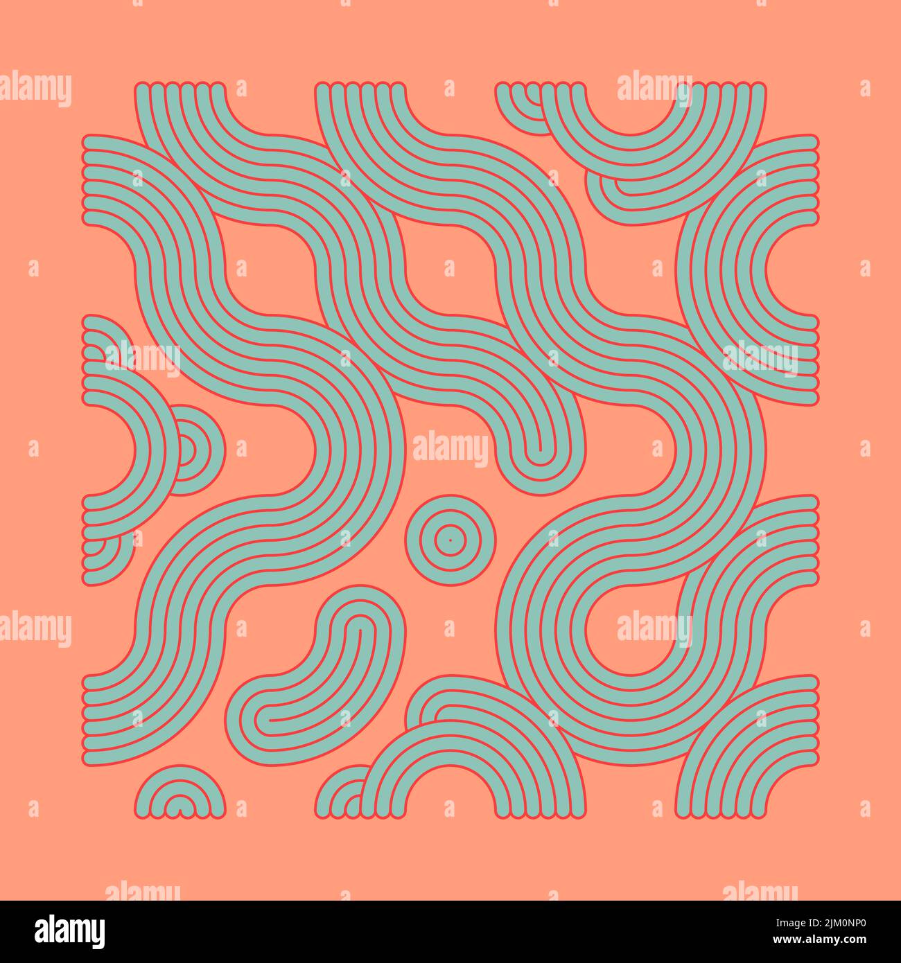 Random color rounded truchet tiling illustration Stock Vector Image ...