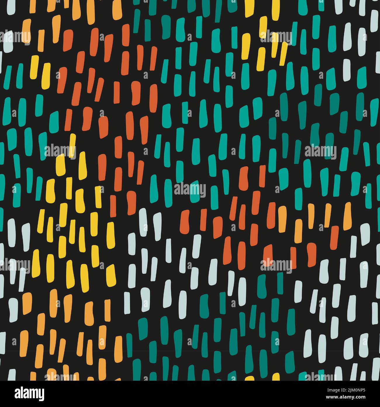 A seamless doodle pattern of dashes on black background Stock Vector ...