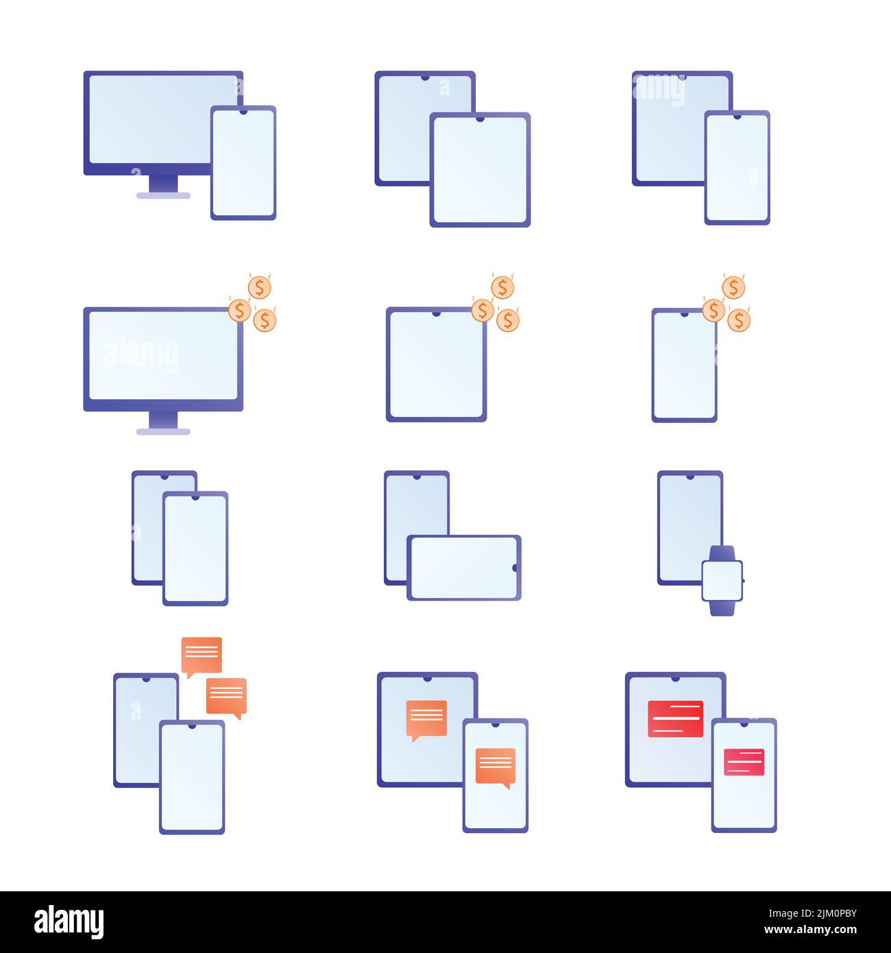 Electronic devices. Vector icons Stock Vector Image & Art - Alamy
