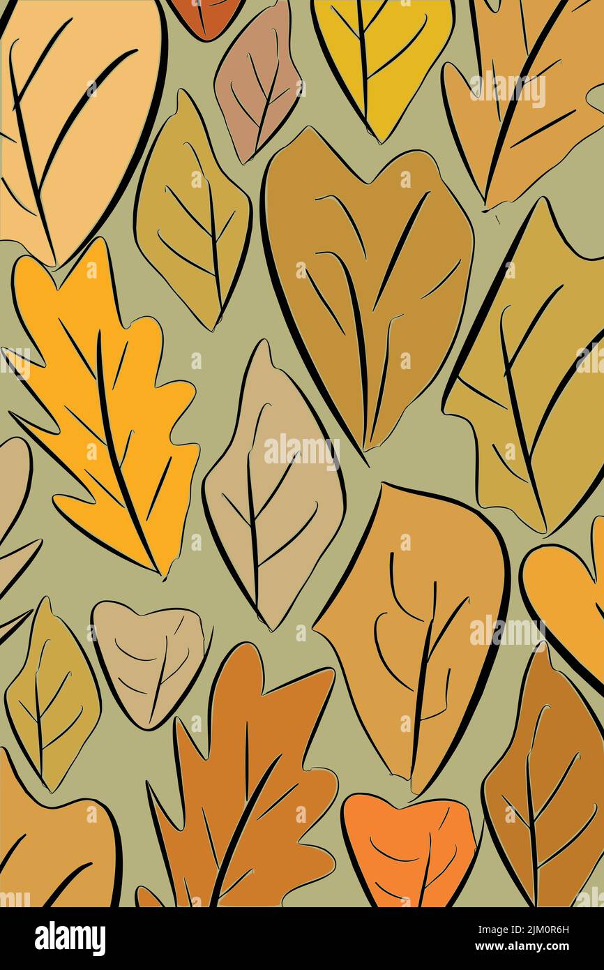 Leaves foliage ground cover Stock Vector Images - Alamy