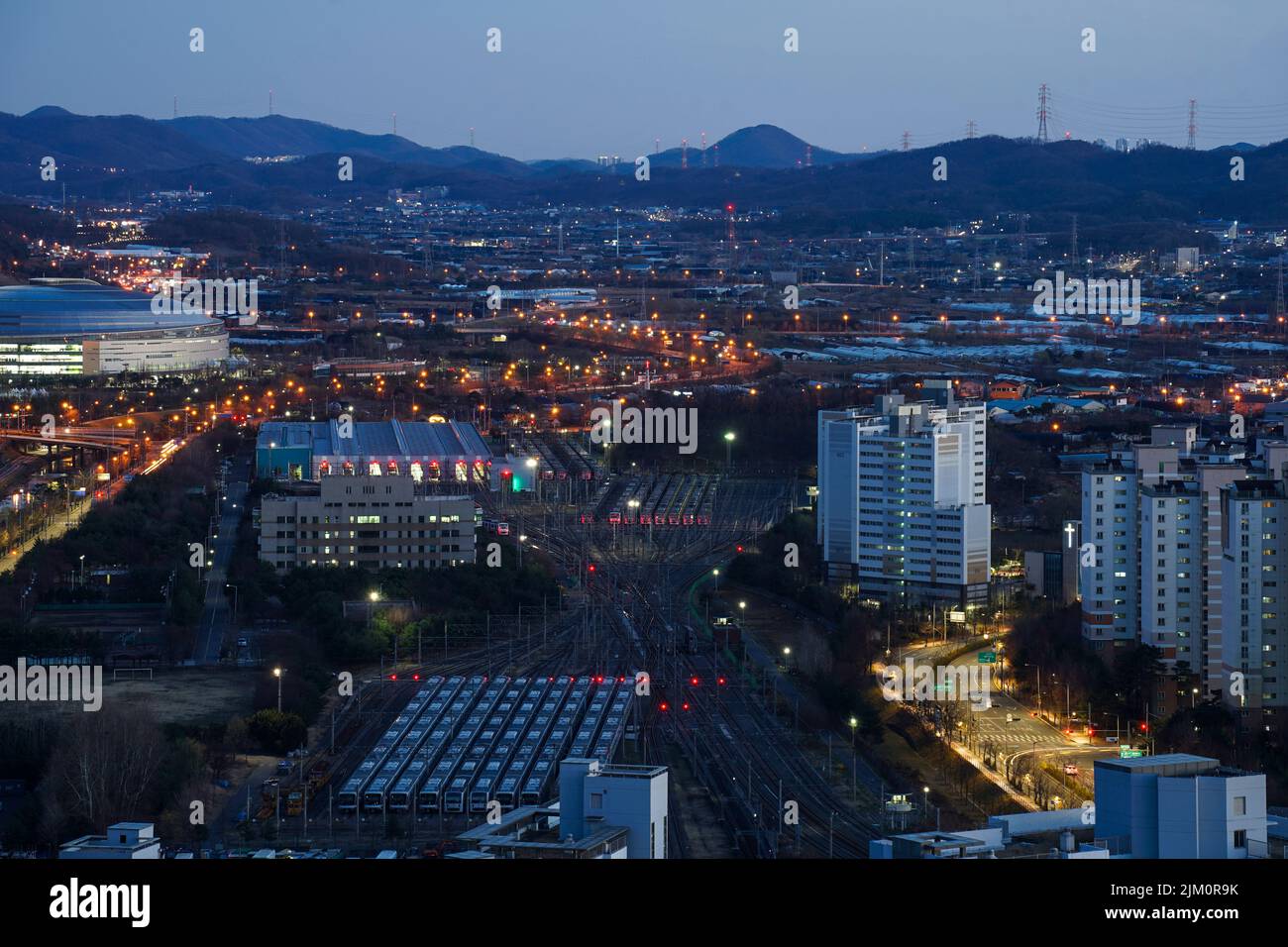 Night view around Guro-gu, Seoul Stock Photo - Alamy