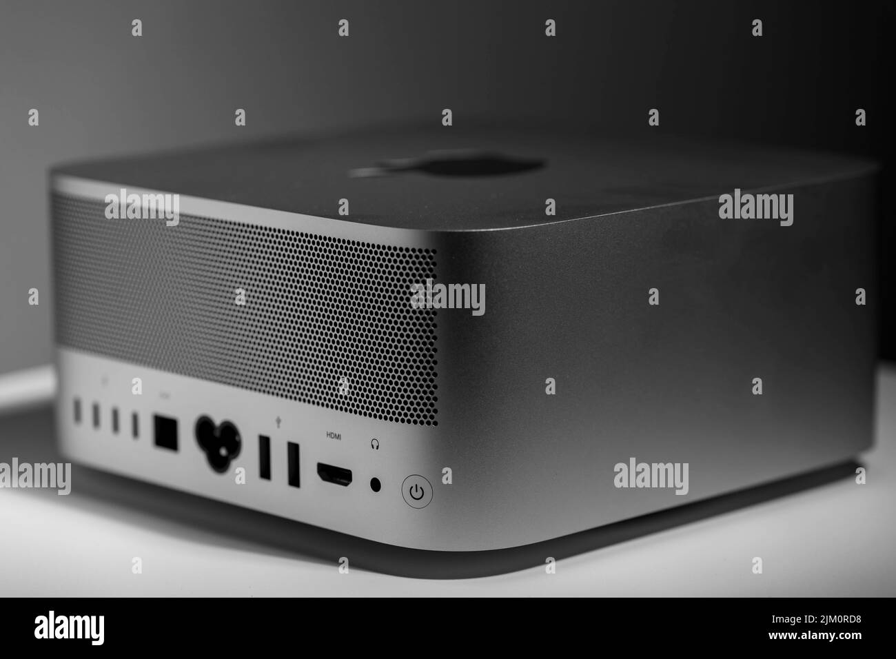 Dark low key still life of modern new desktop computer system Stock ...