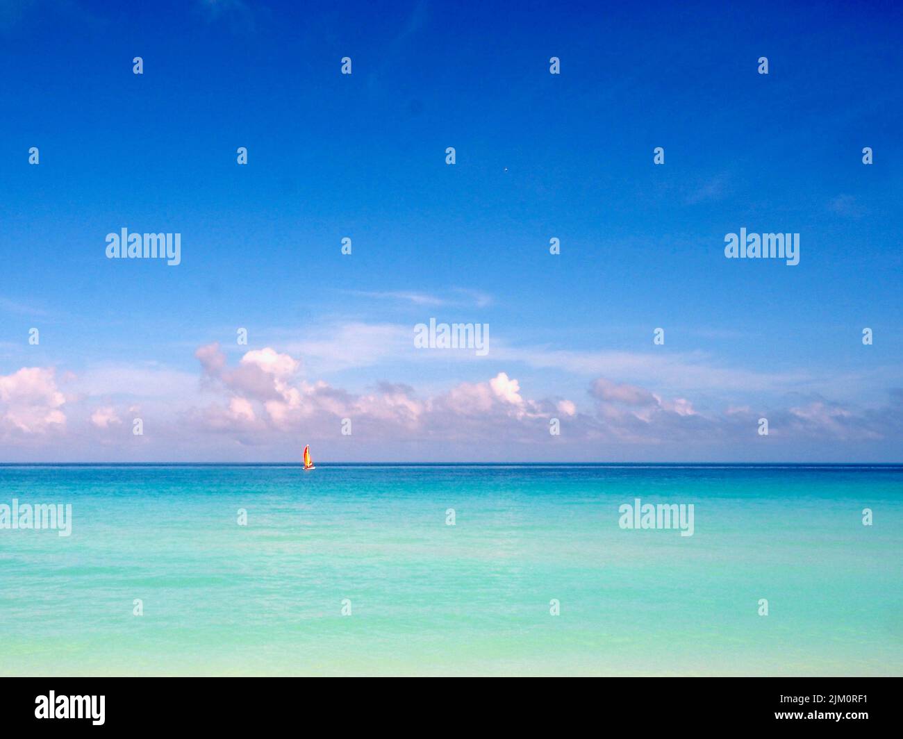 stunning view of the caribbean sea, in cayo santa maria, cuba ...