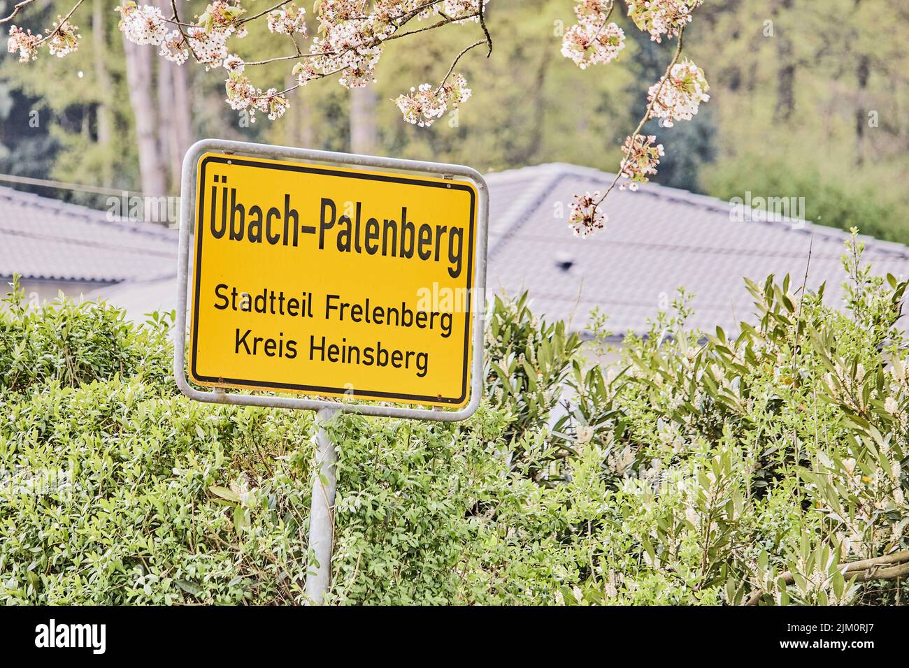 The German traffic sign city limits of Ibah-Palenberg Stock Photo - Alamy