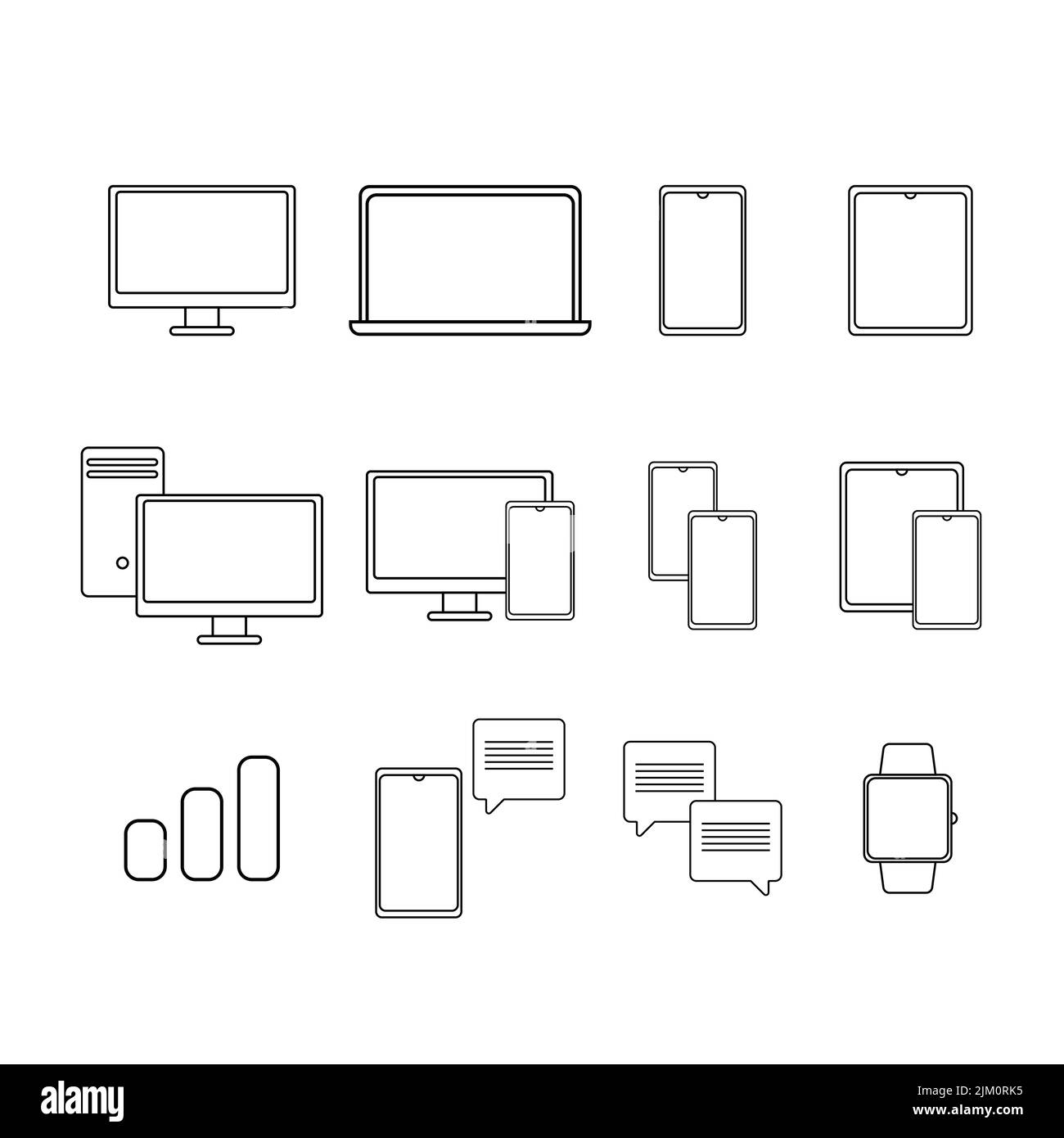Line icons of devices and electronics Stock Vector Image & Art - Alamy