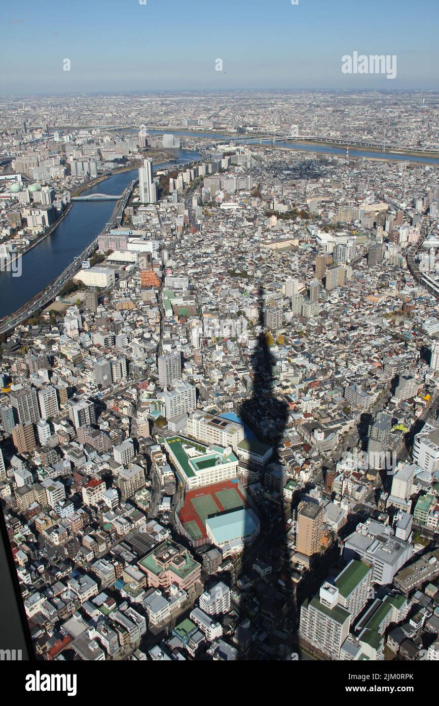 The Skytree casts a shadow over Tokyo, Japan Stock Photo - Alamy