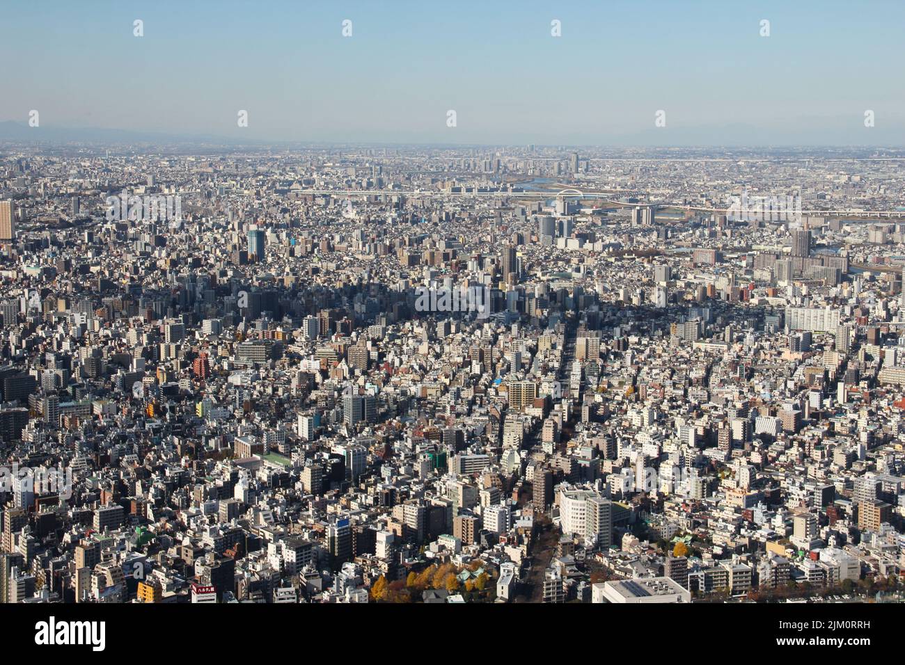 From the viewing platform of the Skytree you can see a cloud casts a ...