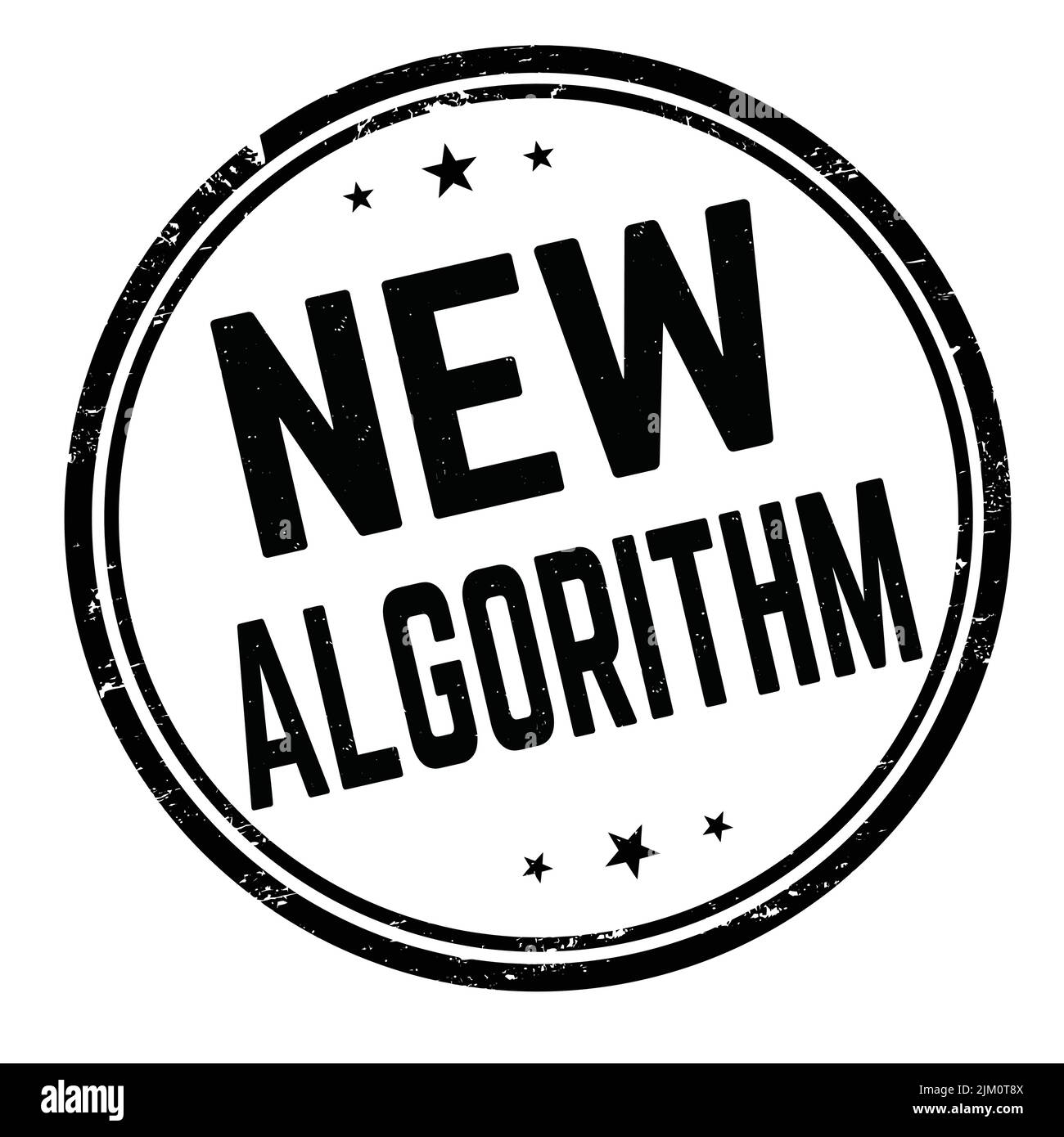 New algorithm grunge rubber stamp on white background, vector ...