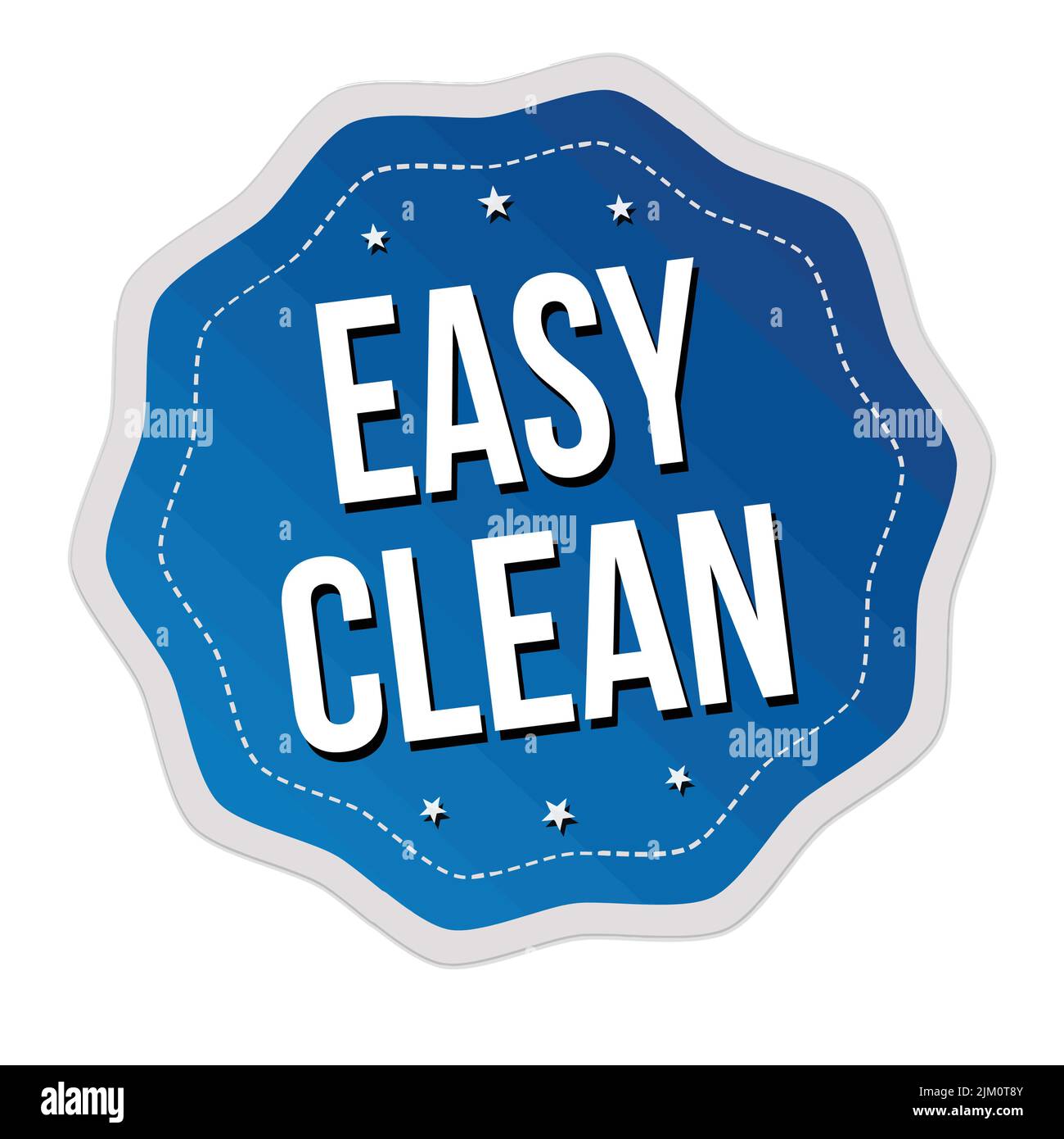 Easy clean label or emblem on white background, vector illustration ...