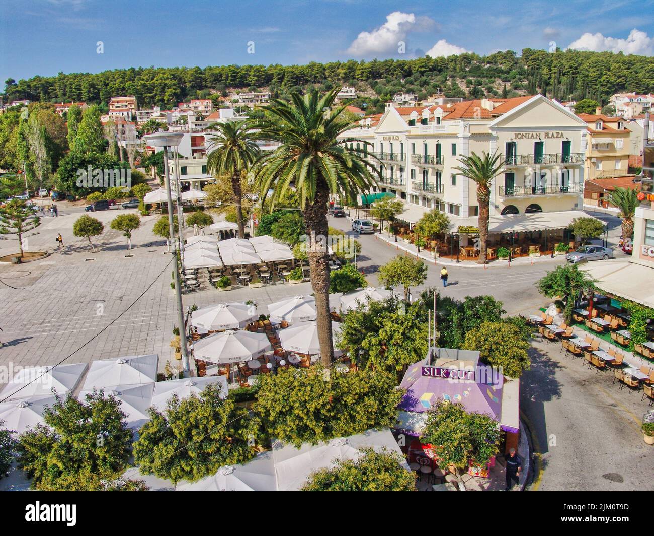 Argostoli, Kefalonia / Greece - 12/28/2010: The centre of the capital ...