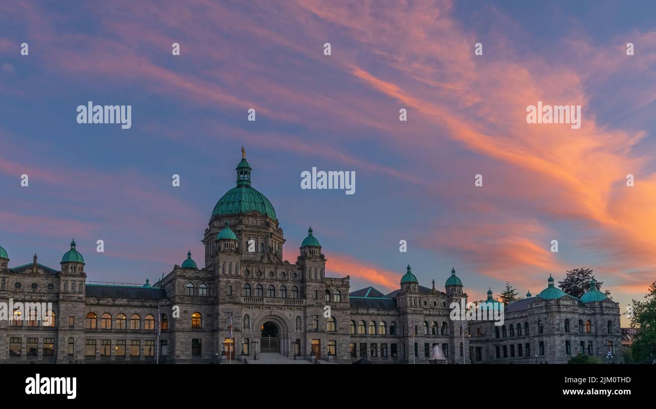 Victoria, British Columbia, Canada. Victoria Harbour and Parliament ...