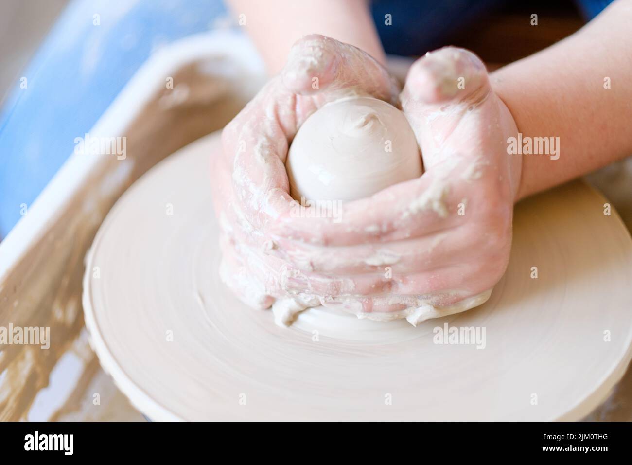 pottery skill traditional art potter modeling clay Stock Photo - Alamy