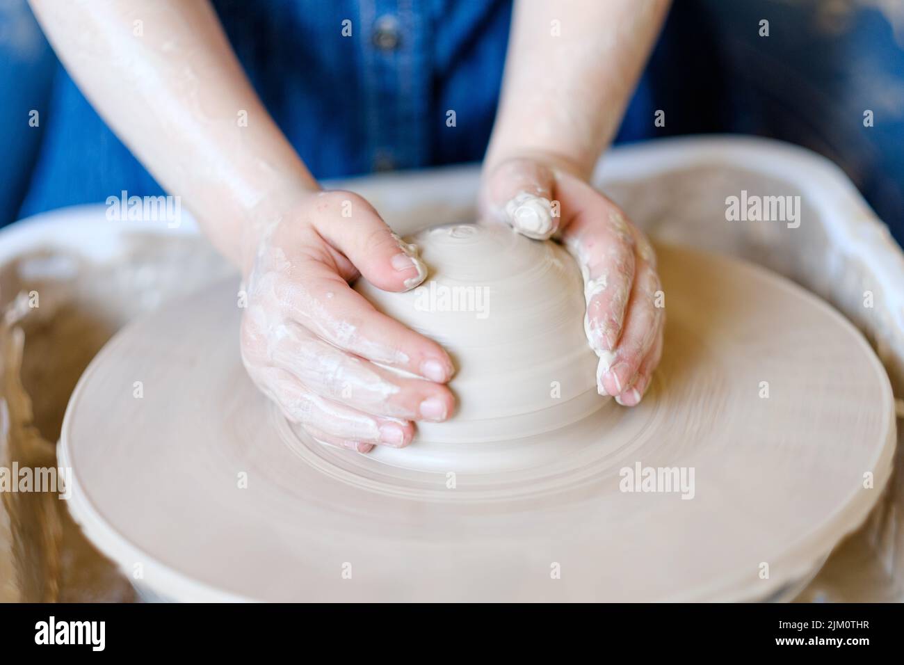 pottery workshop handmade craft artisan clay child Stock Photo - Alamy