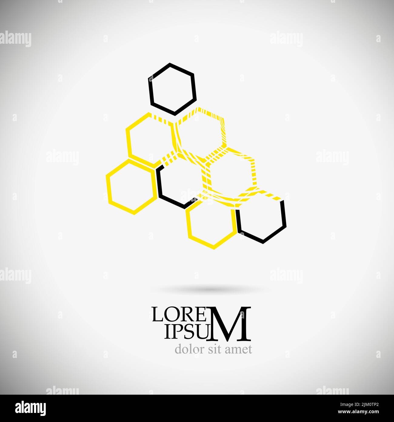 Bee honeycomb logo. Vector illustration Stock Vector Image & Art - Alamy