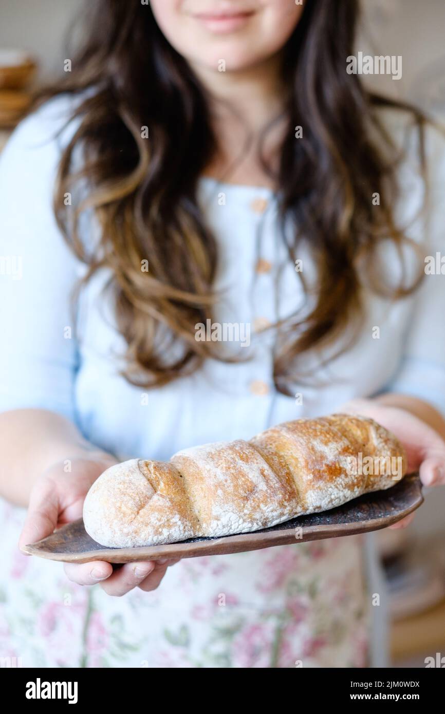 craft bread making natural organic food baked loaf Stock Photo - Alamy