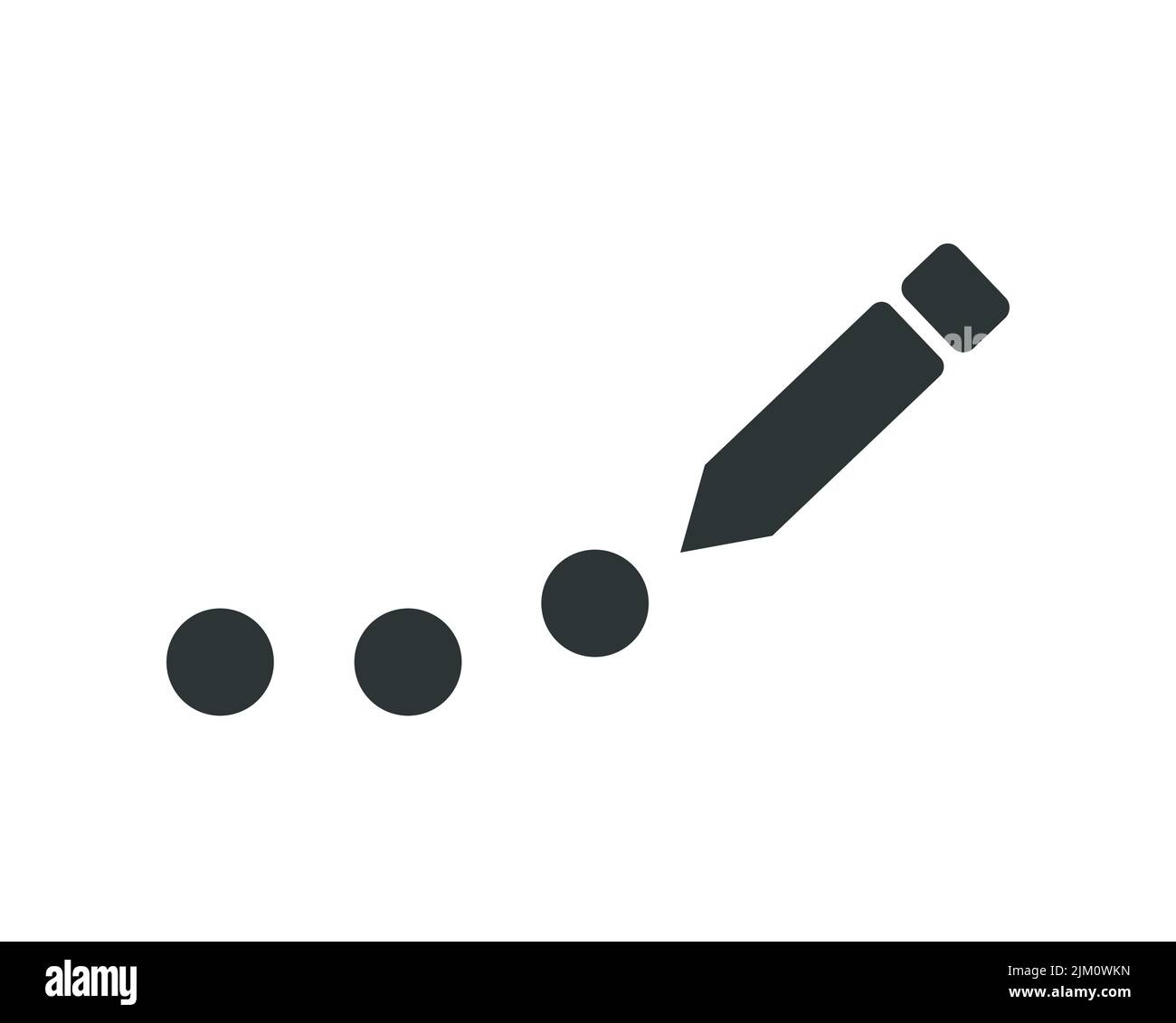 Isolated monochromatic writing icon pictogram. Vector illustration ...