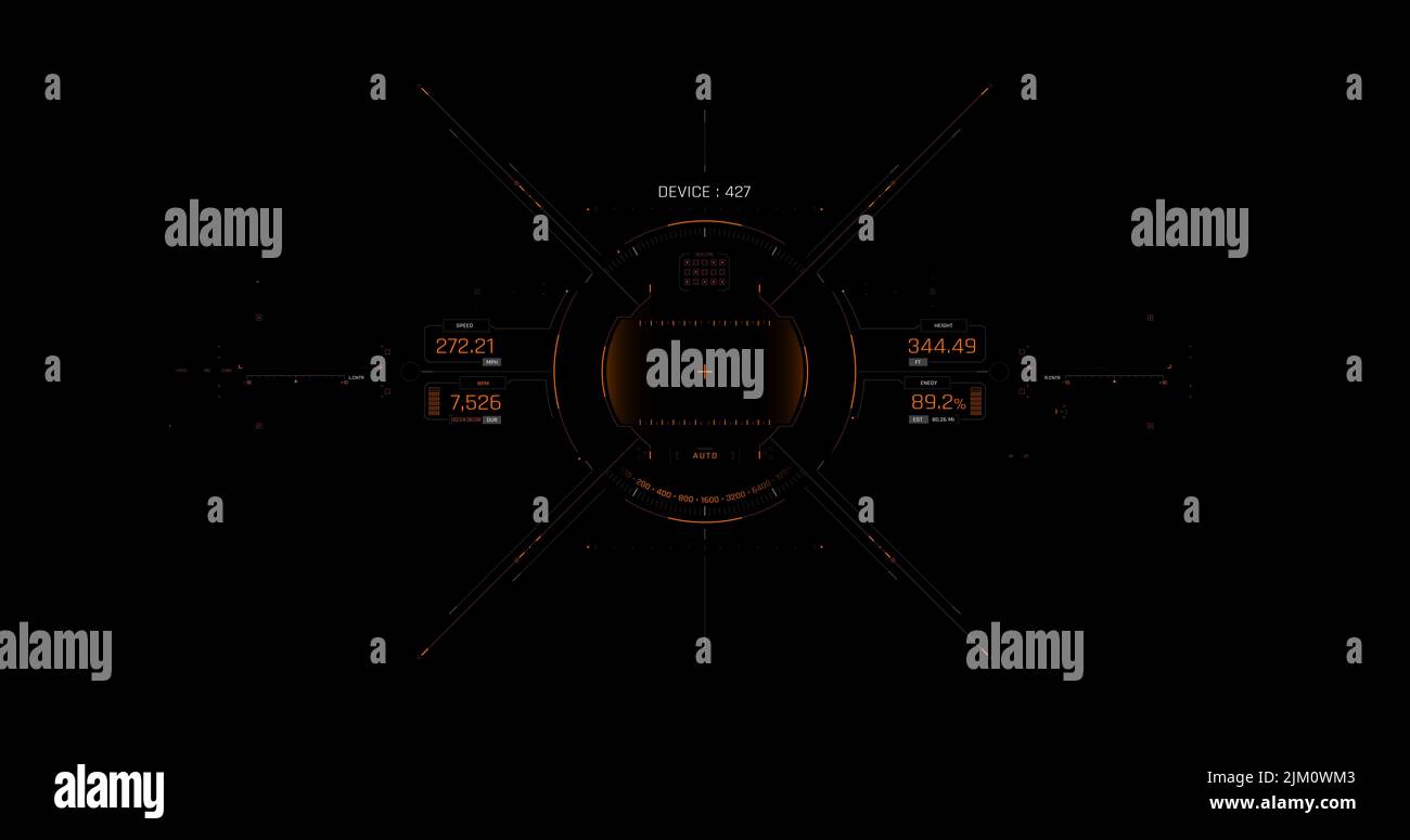 Target HUD for the game screen, Futuristic design elements. HUD focus ...