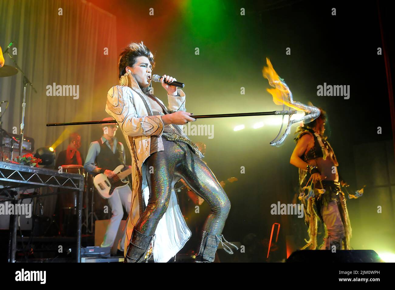 The Singer and stage performer Adam Lambert performing live at The ...