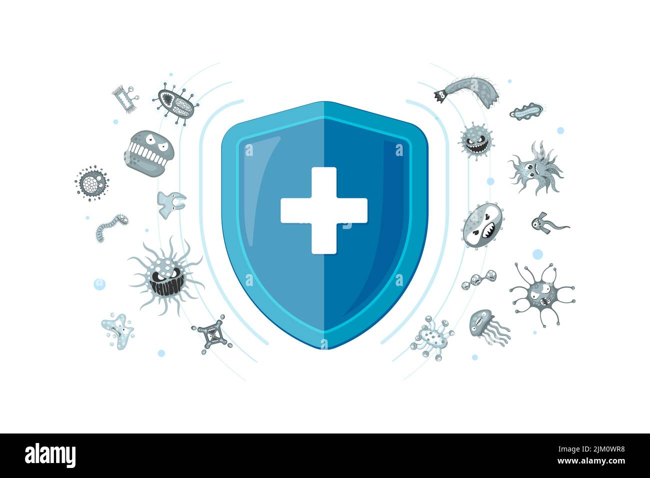 Immunity Hygienic Medical Prevention Blue Hygienic Shield Protecting