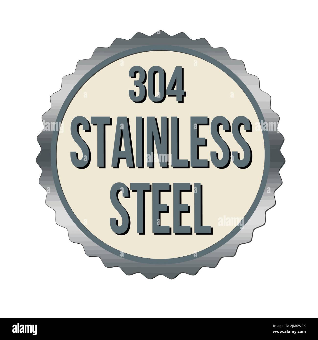 Stainless steel label or emblem on white background, vector ...