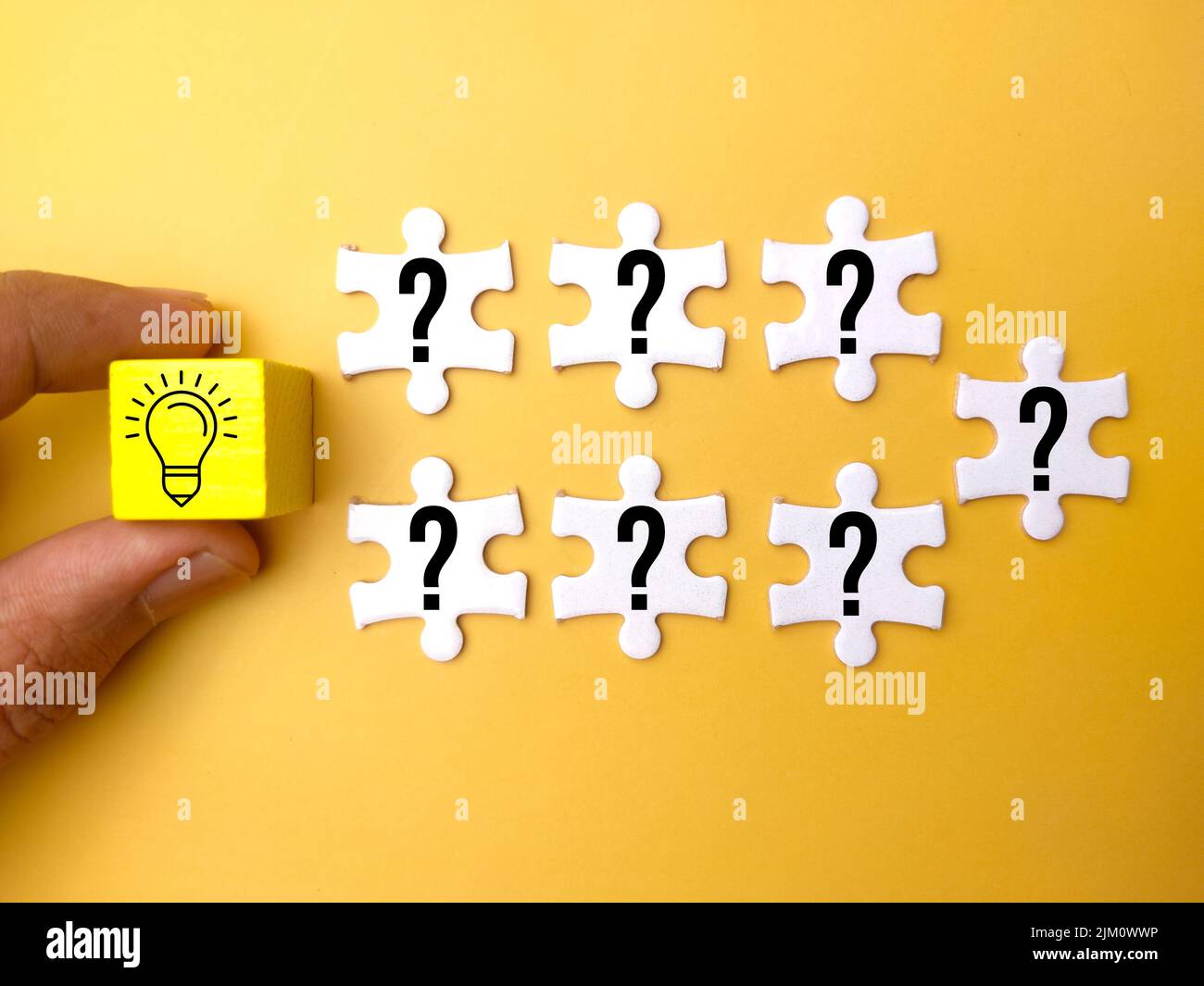 Light bulb question mark idea hi-res stock photography and images - Alamy