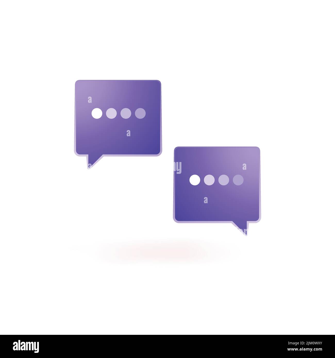 Purple message icon in Stock Vector Images - Alamy