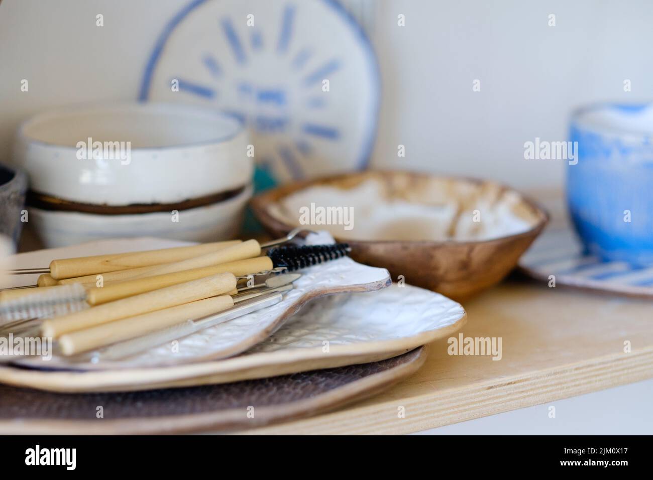pottery instrument crafty handmade crockery design Stock Photo - Alamy