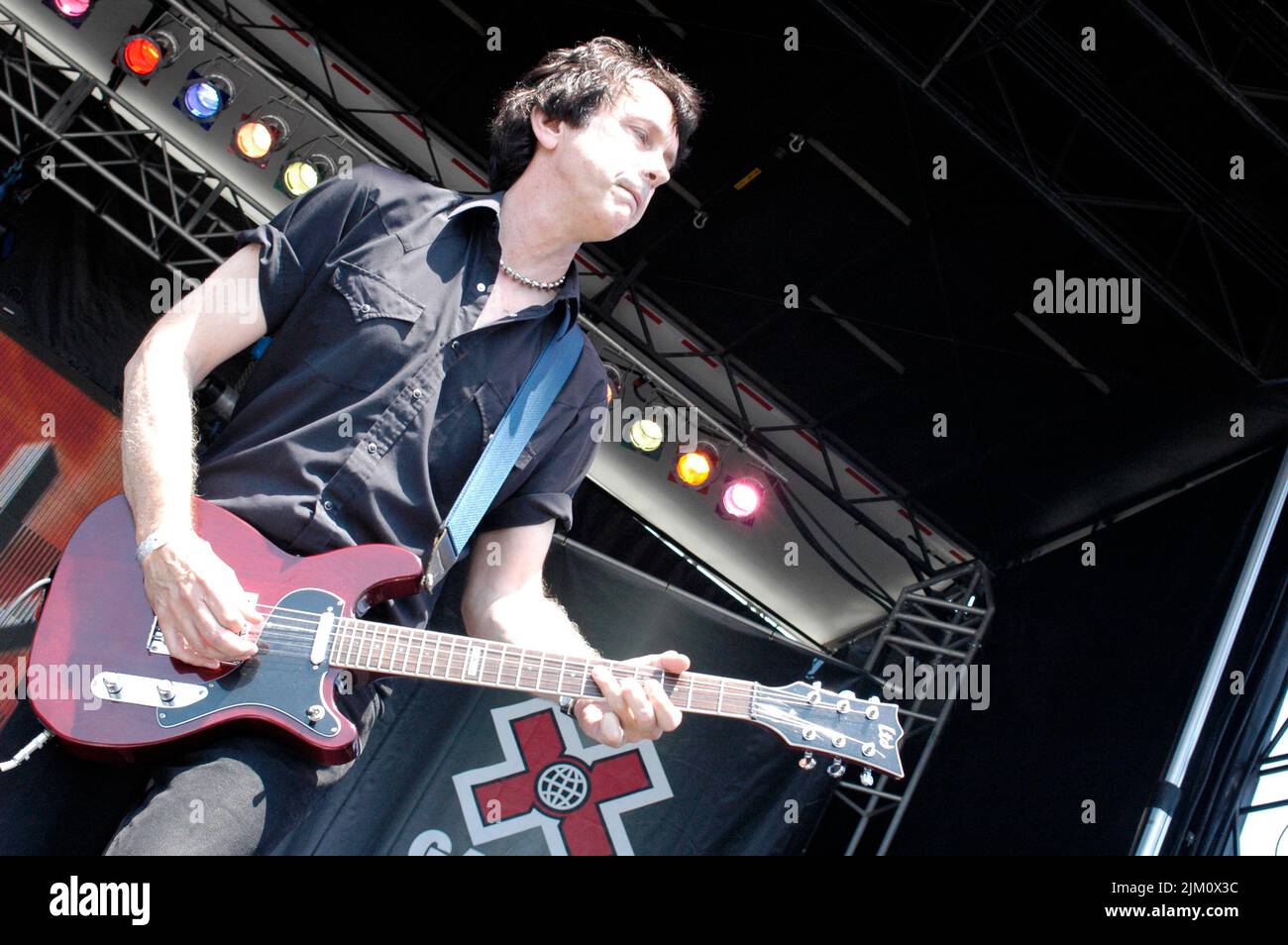 A guitarist Punk rock legend East Bay Ray of Dead Kennedys performing ...
