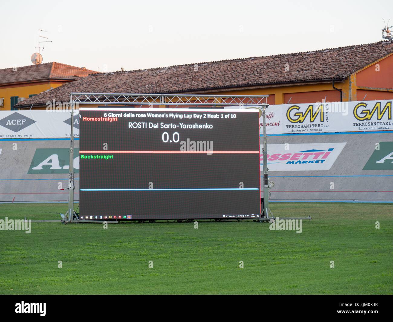 Fiorenzuola, Italy - August 2022 Professional cyclist speeding in ...