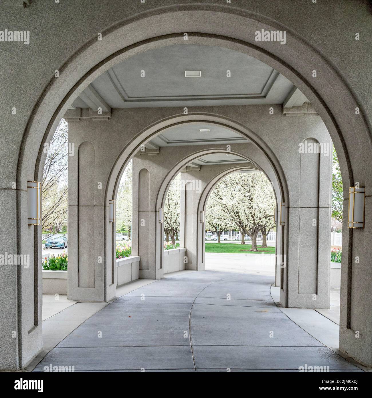 A corridor of the Mount Timpanogos Utah Temple Stock Photo - Alamy