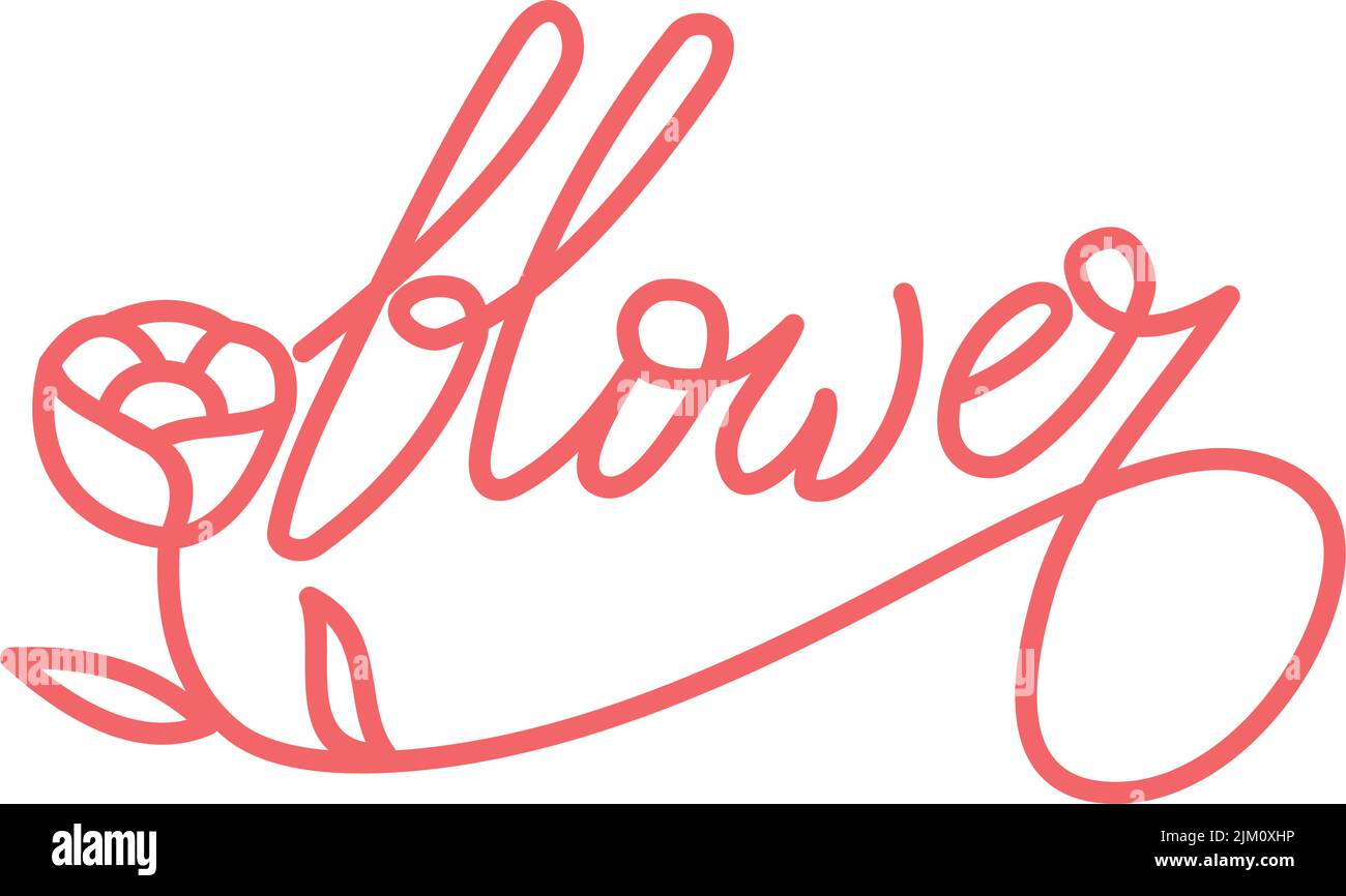 flower letter word logo Icon Illustration Brand Identity Stock Vector ...