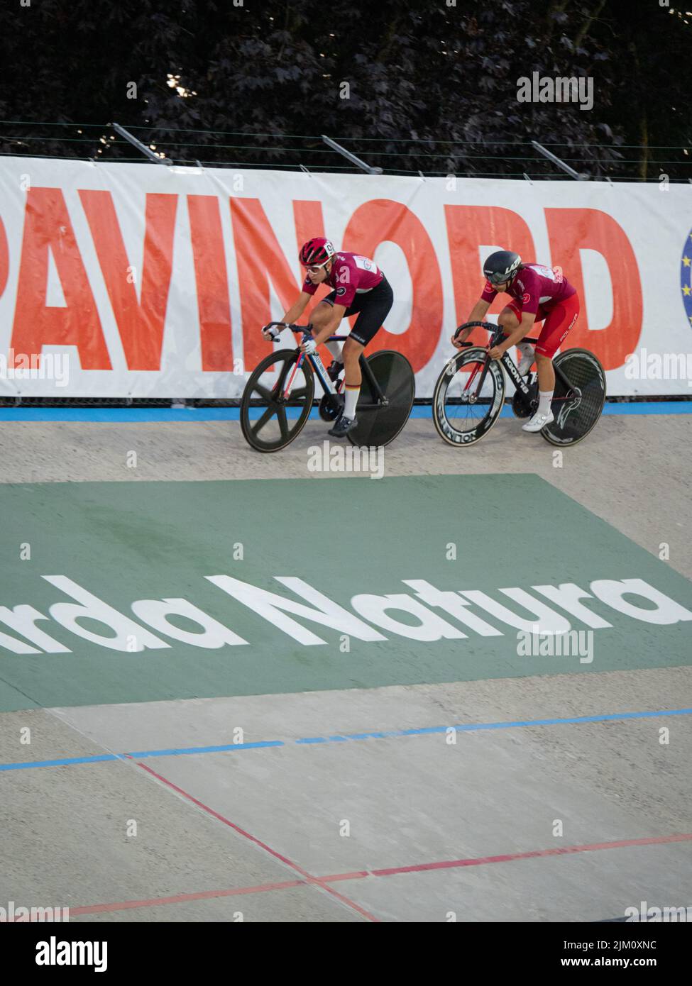 Fiorenzuola, Italy - August 2022 Professional cyclist speeding in ...