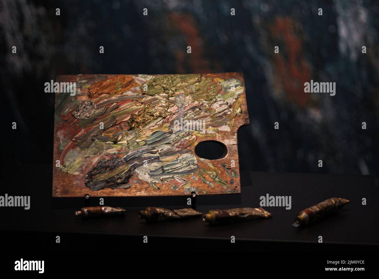 A palette of Vincent Van Gogh in the Van Gogh Museum, Amsterdam, the ...