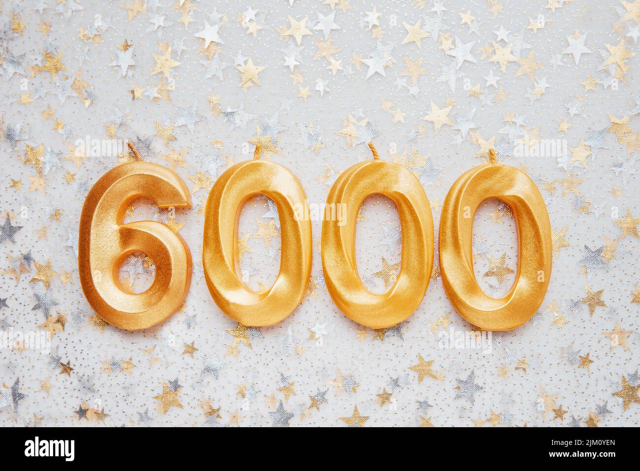 6000 six thousand followers card. Template for social networks, blogs ...