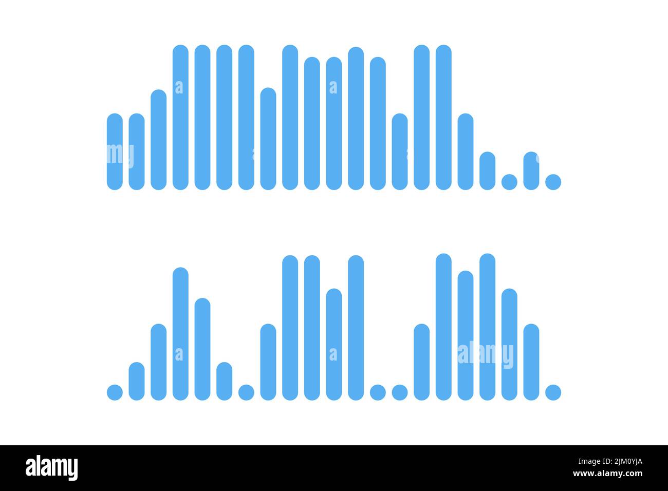 Recording of audio message template. UI element of audio record for ...