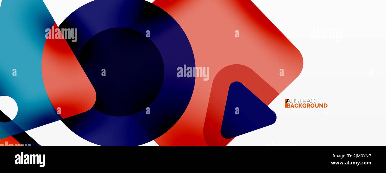 Primitive geometric shapes - line, triangle, square and circle ...