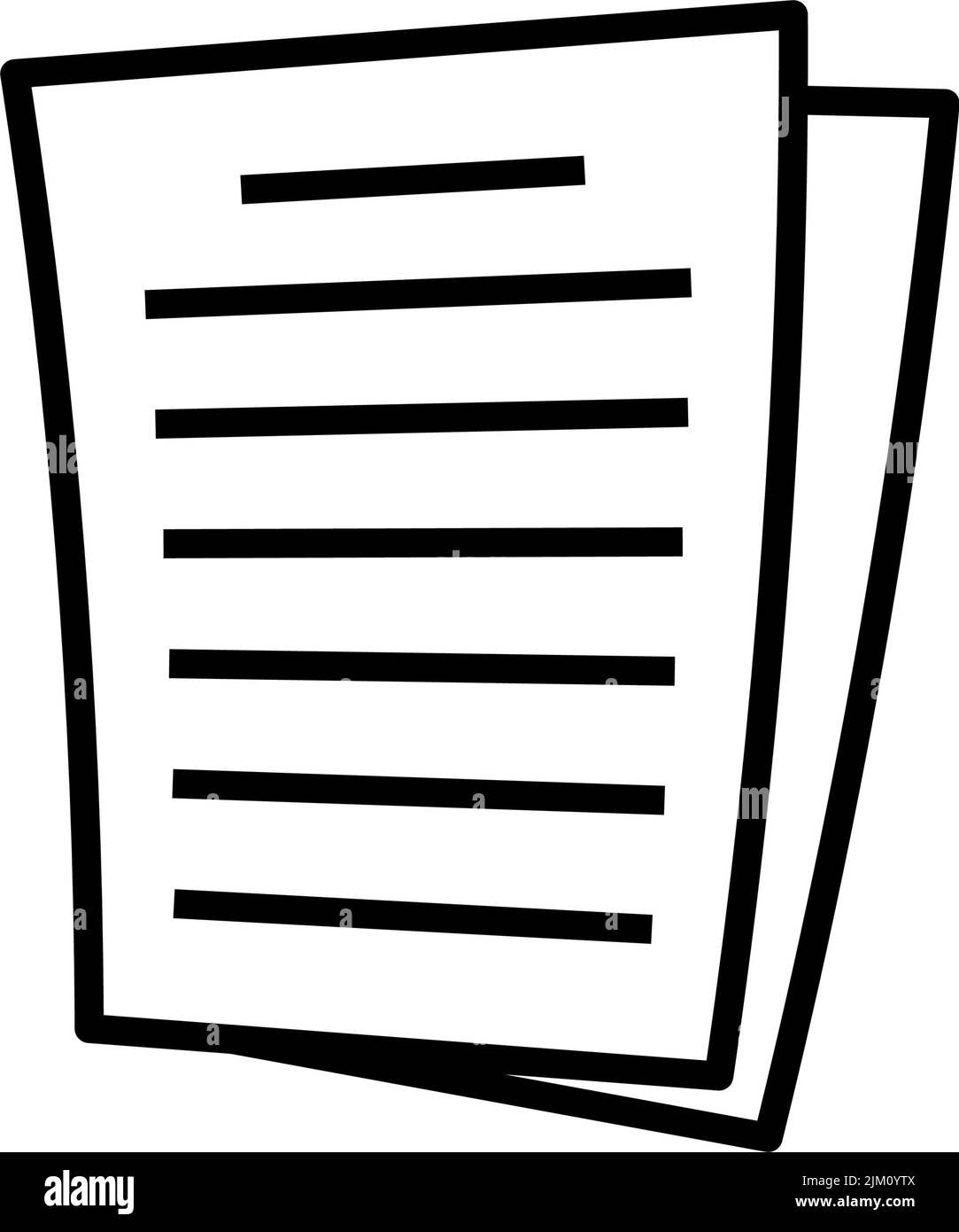 Paper line art office stationery icon design template vector ...