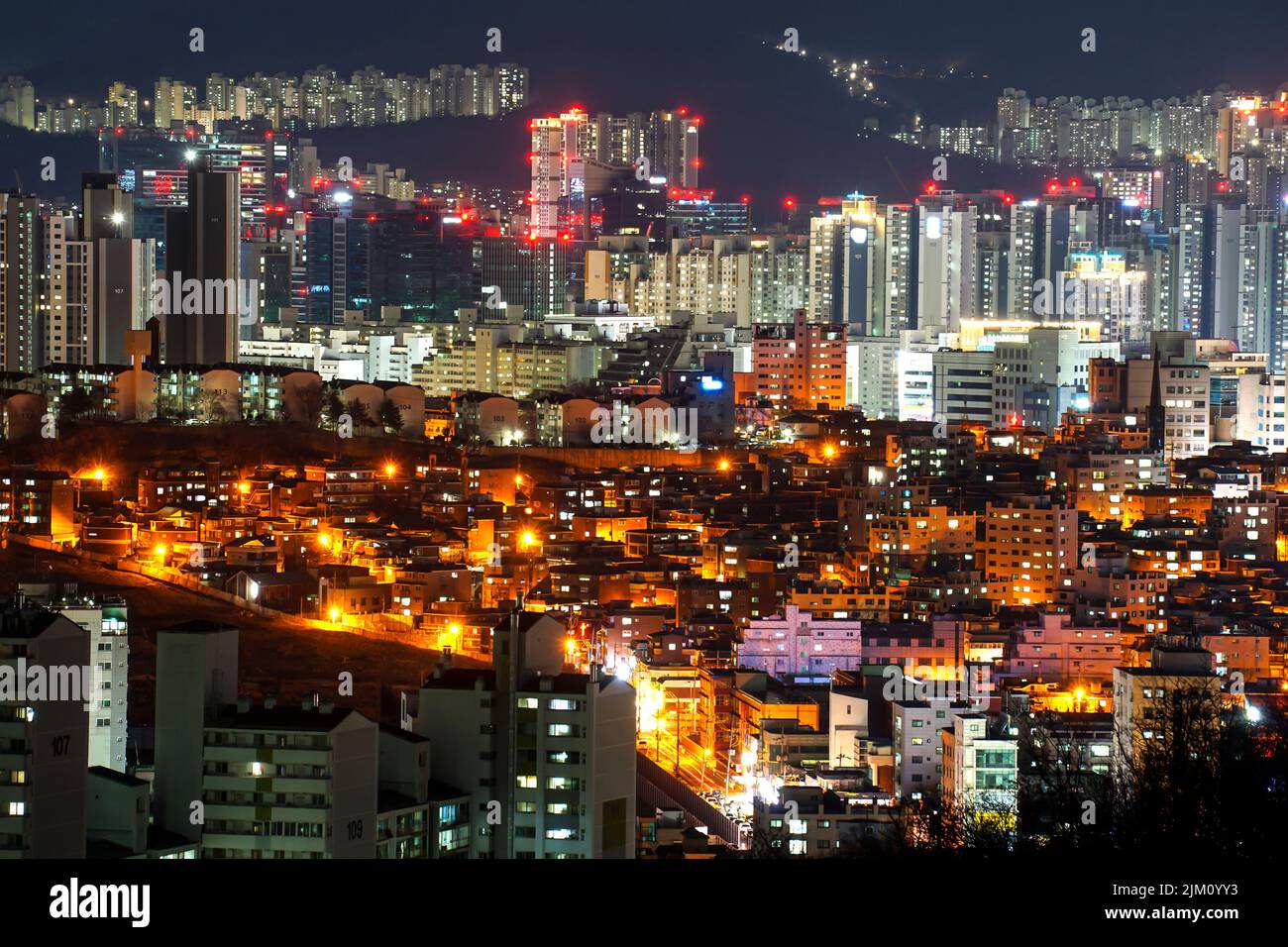 Night view around Guro-gu, Seoul Stock Photo - Alamy