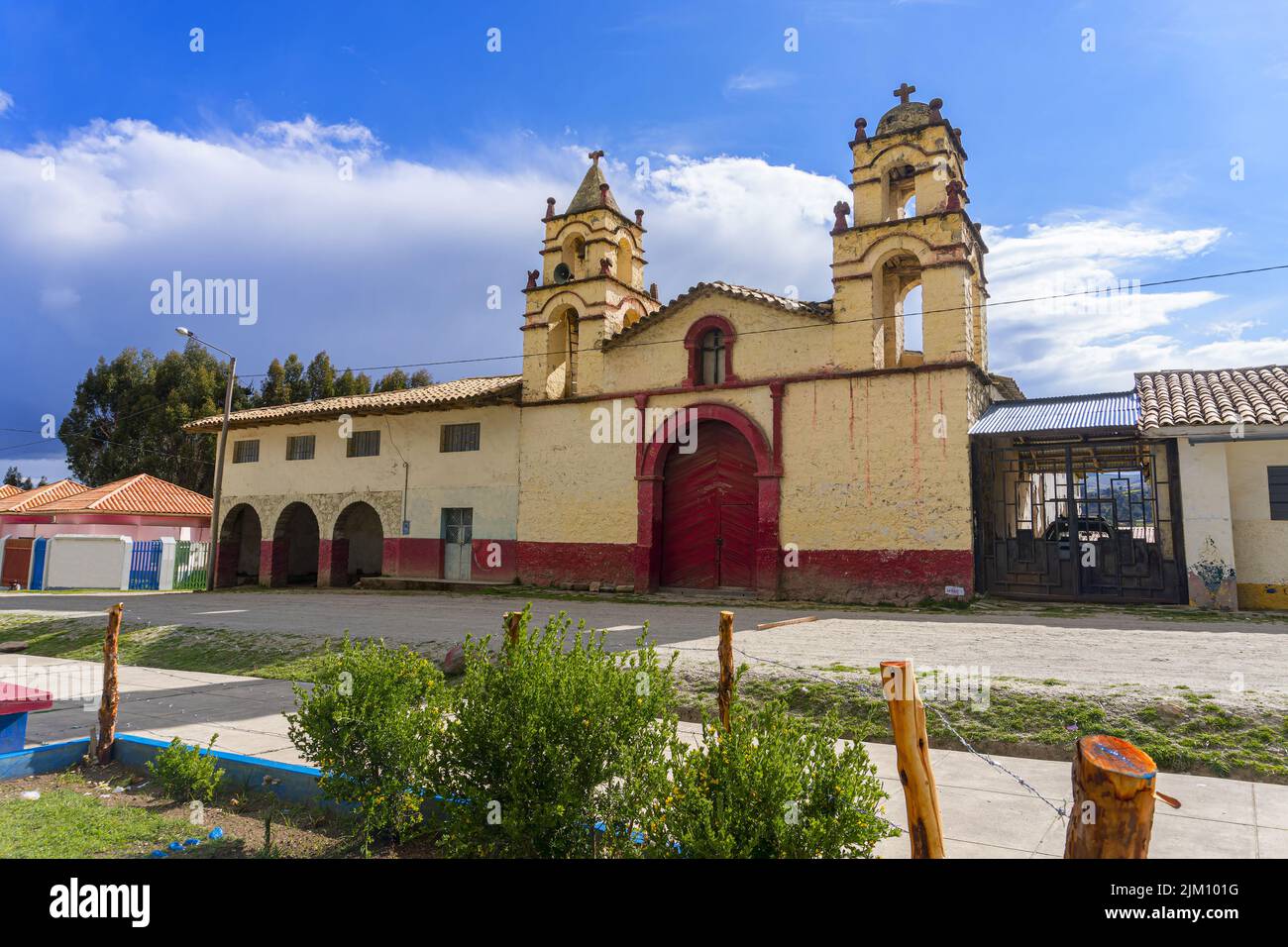 churches in remote villages in the mountains of Peru Stock Photo - Alamy