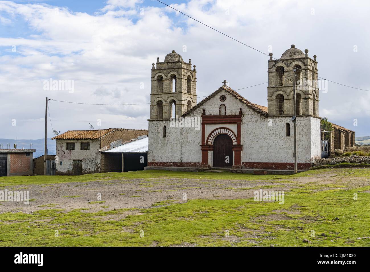 churches in remote villages in the mountains of Peru Stock Photo - Alamy