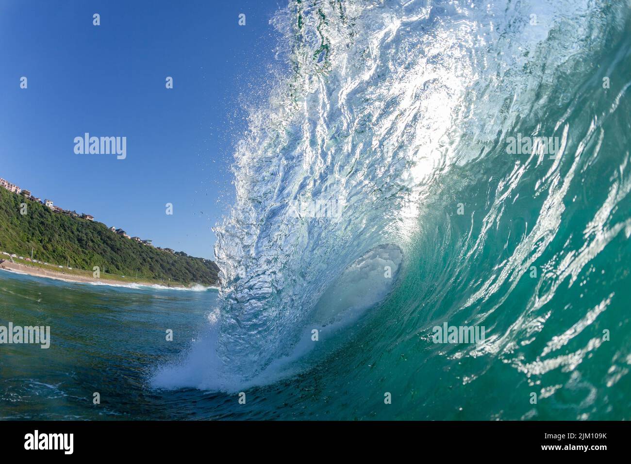 Ocean Wave Swimming Close-up backlit textures upright hollow crashing ...