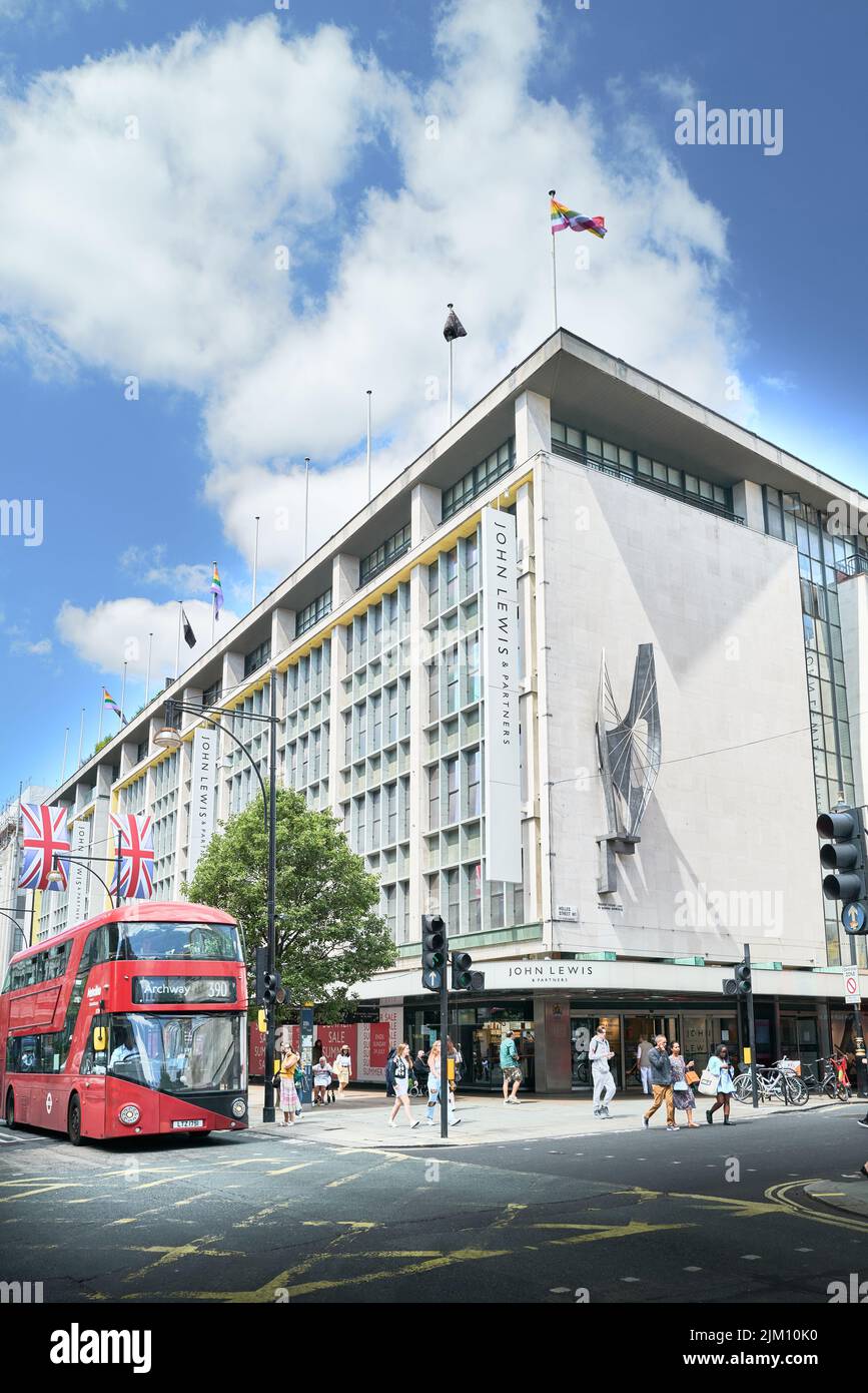 John Lewis shop, Oxford Street shopping centre, London, England Stock ...