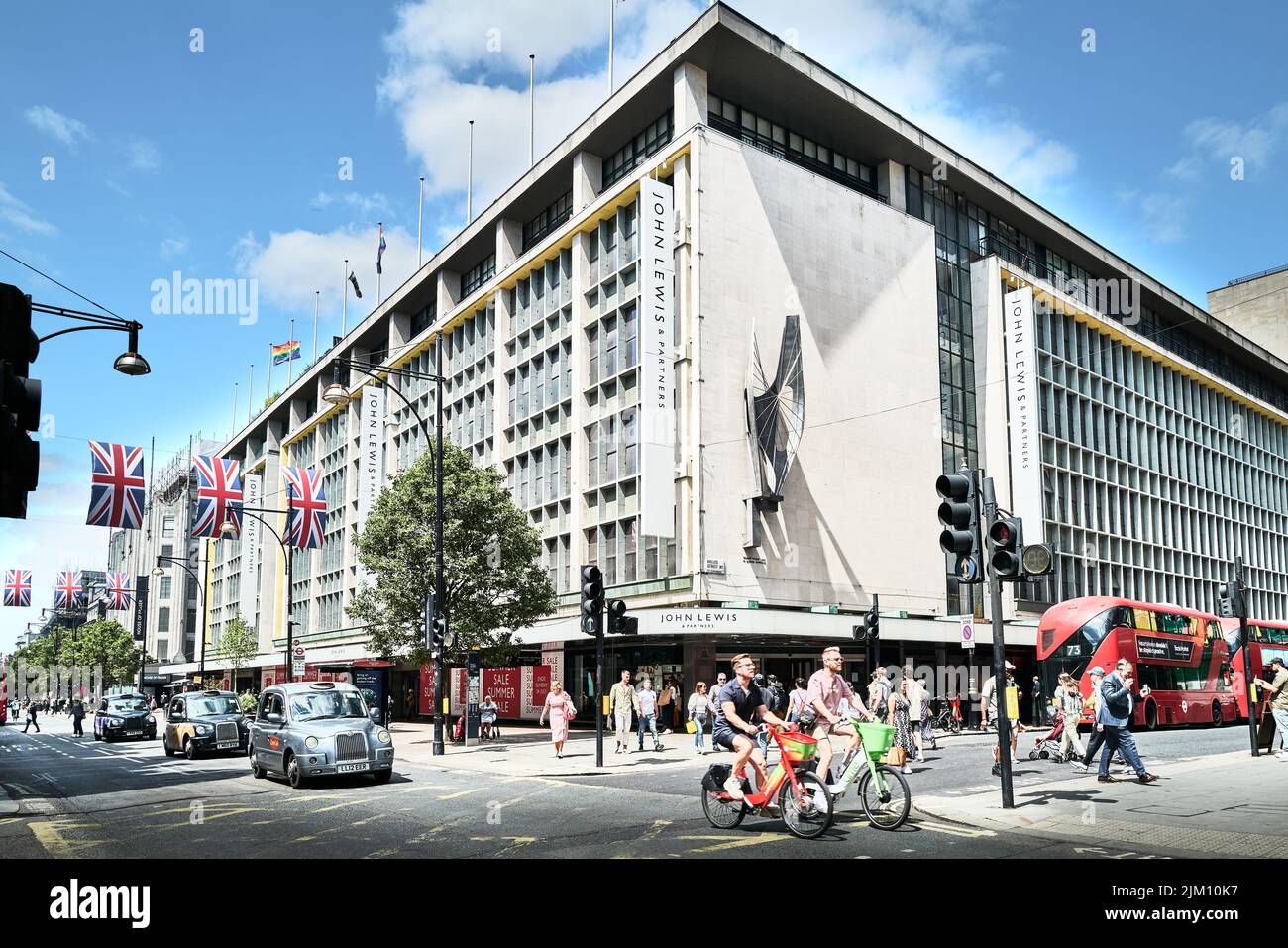 John Lewis shop, Oxford Street shopping centre, London, England Stock ...